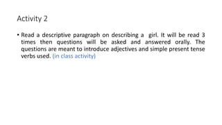 Descriptive writing storyboard | PPTX