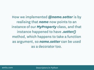Descriptors In Python | PPT