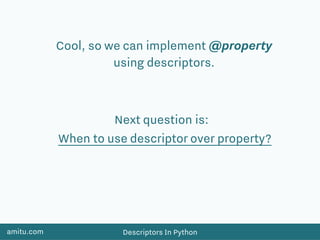 Descriptors In Python | PPT
