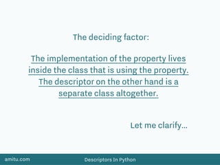 Descriptors In Python | PPT