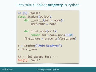 Descriptors In Python | PDF | Web Development | Internet