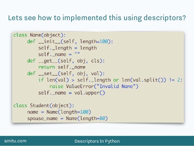 Descriptors In Python