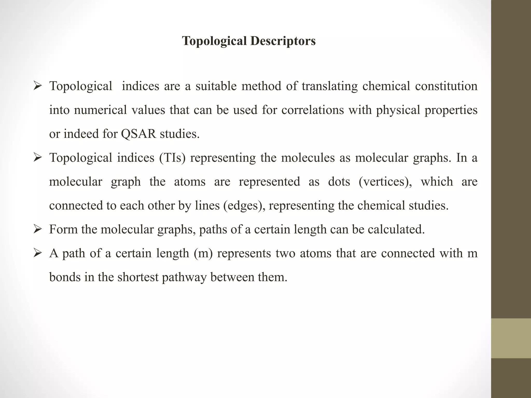 2D QSAR DESCRIPTORS | PPTX