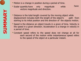 DESCRIPTORS OF MOTION.pptx | Physics | Science