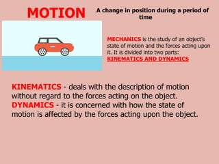 DESCRIPTORS OF MOTION.pptx | Physics | Science