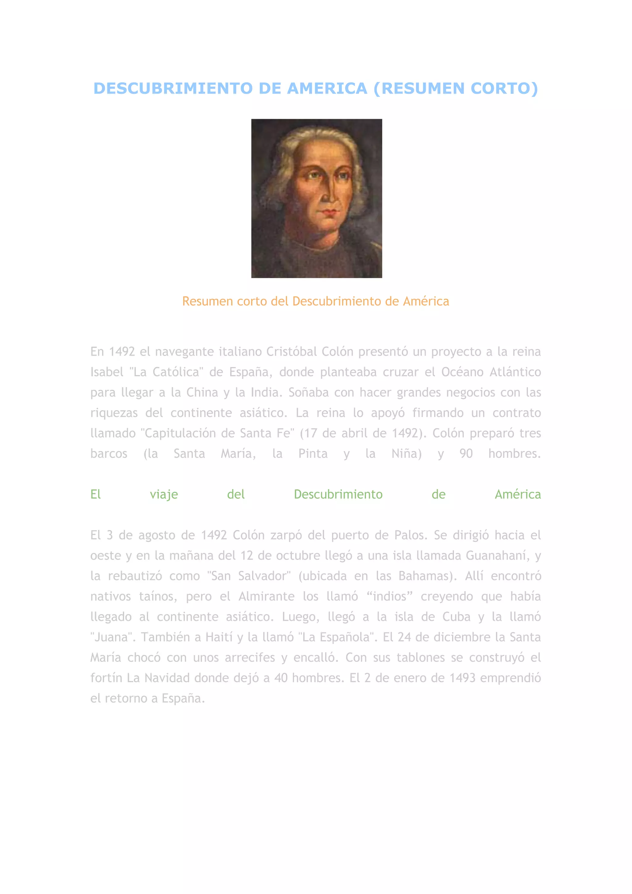 Descubrimiento de america | DOCX