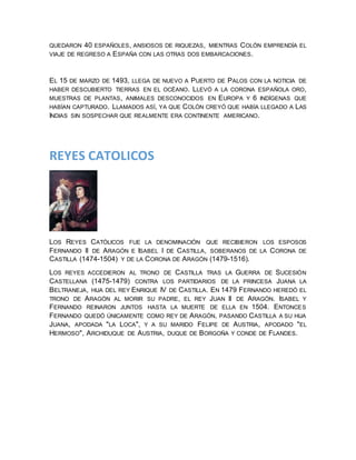 Descubrimiento de américa | DOCX
