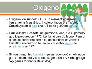 Descubrimiento y origen de los elementos | PPTX