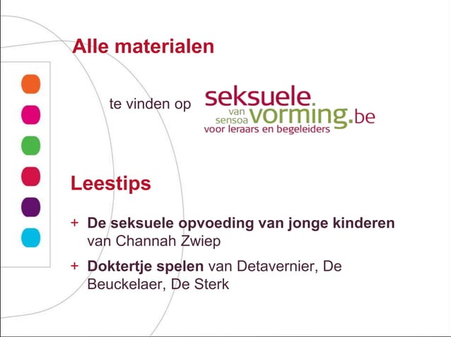 De seksuele Ontwikkeling van Kinderen | PPTX