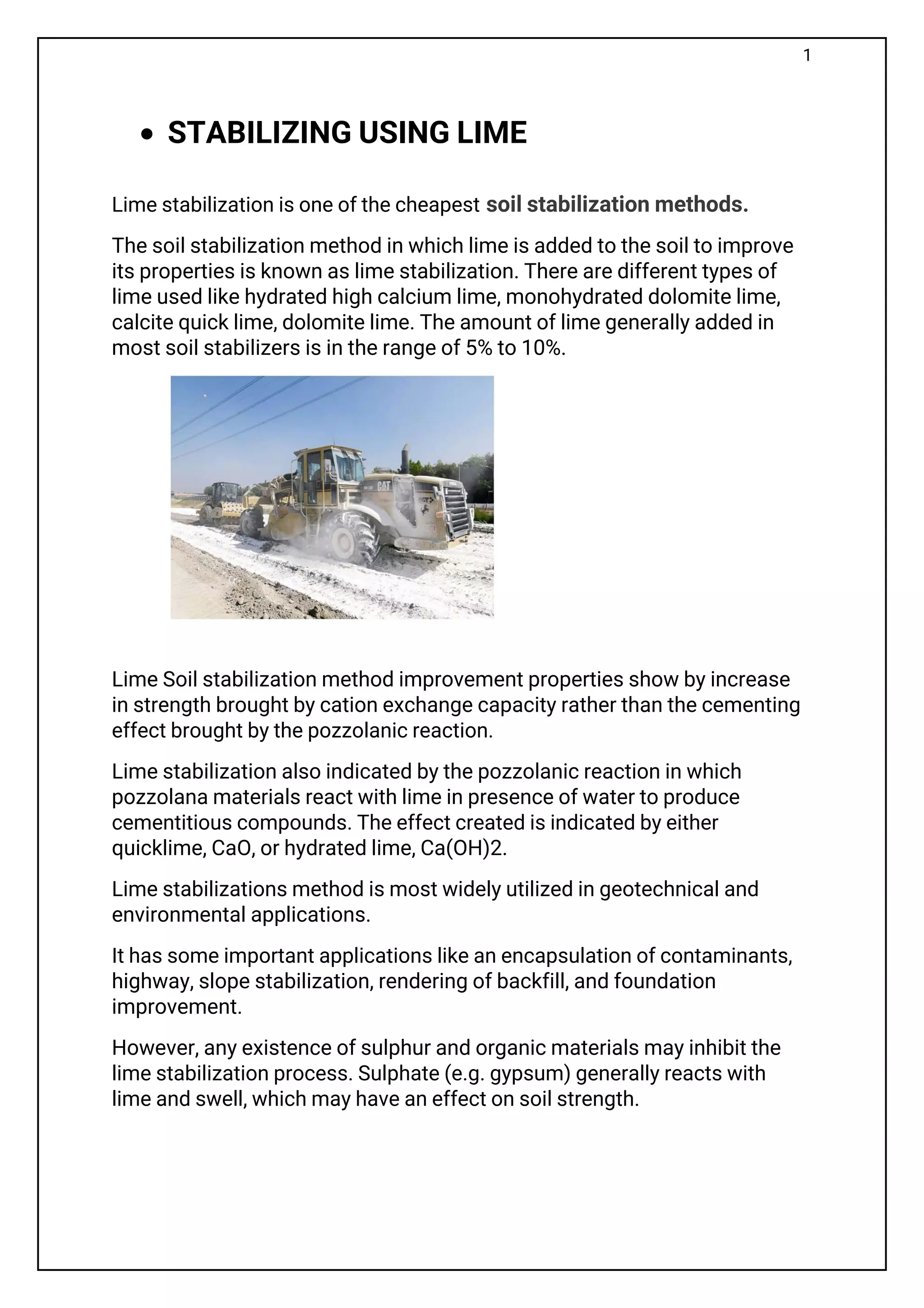GTU Design Engineering Report on Sustainable Soil Stabilization | PDF