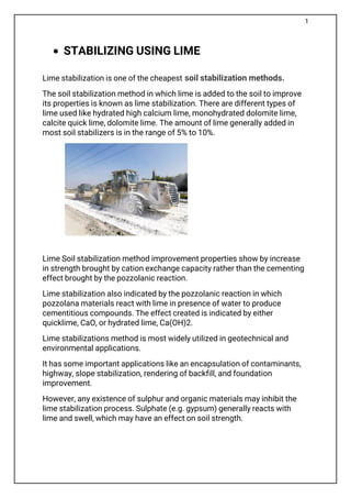 GTU Design Engineering Report on Sustainable Soil Stabilization | PDF