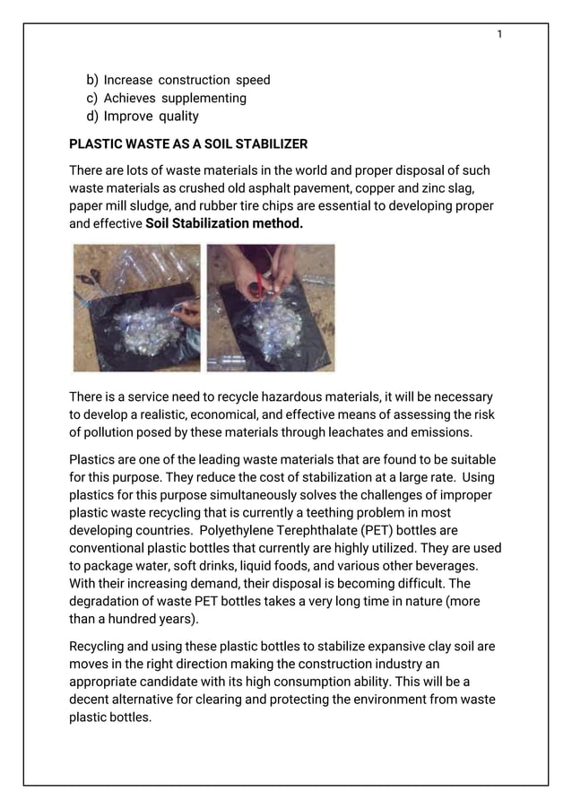 GTU Design Engineering Report on Sustainable Soil Stabilization | PDF