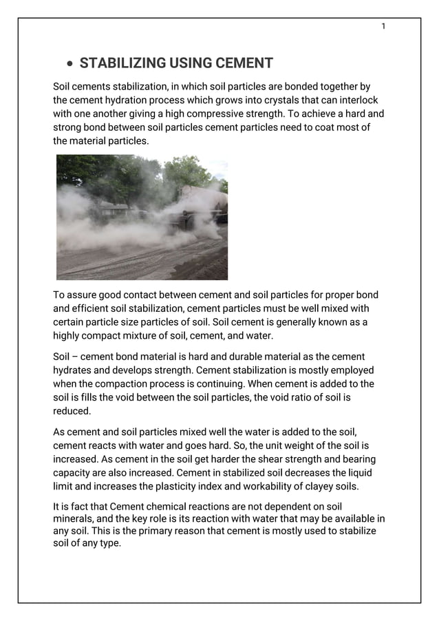 GTU Design Engineering Report on Sustainable Soil Stabilization | PDF