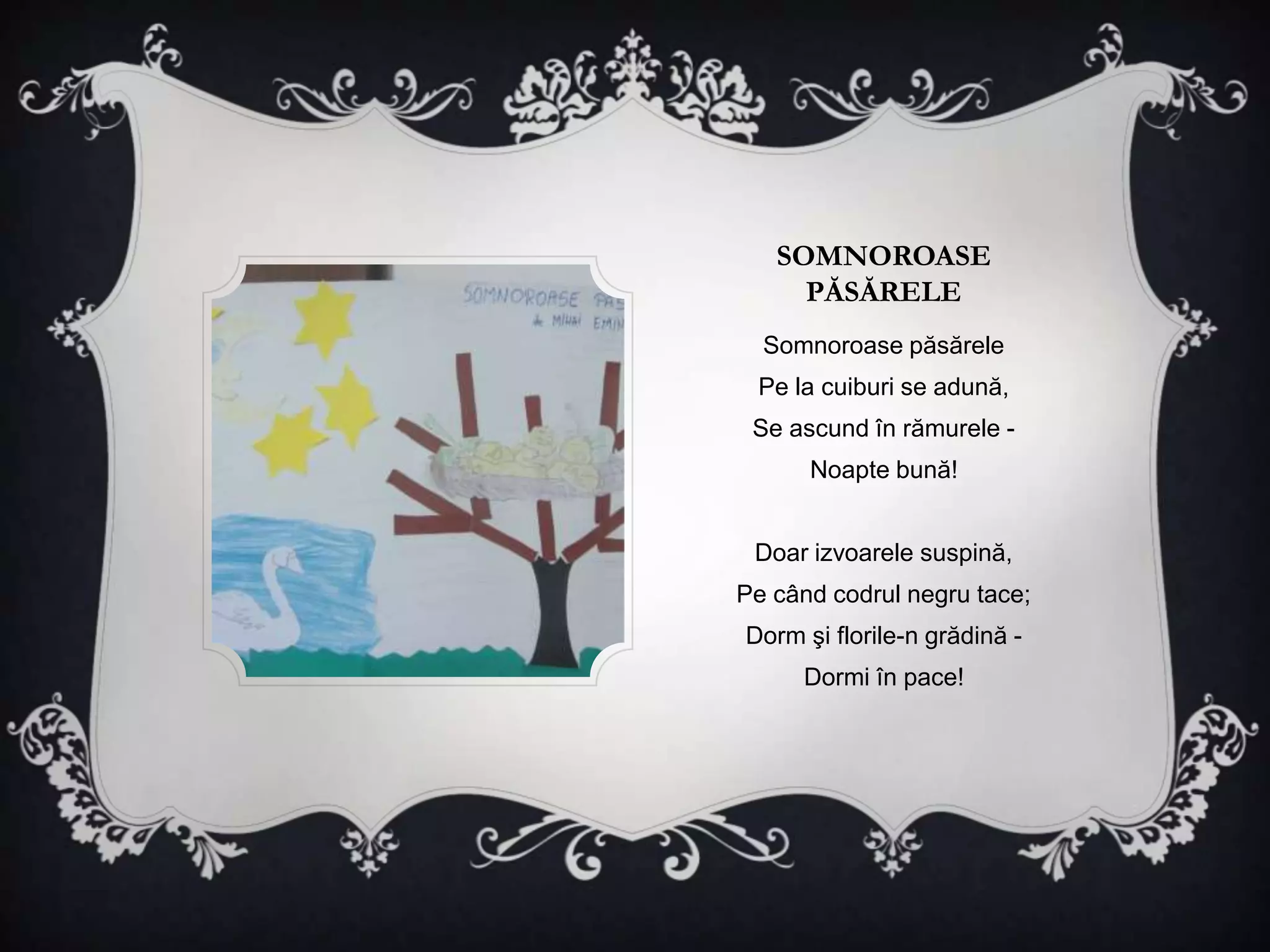 Desene dupa poeziile lui eminescu | PPTX