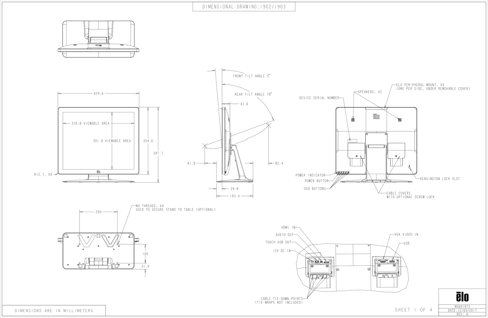 Dimensões do ELO ET 1902L | PPT