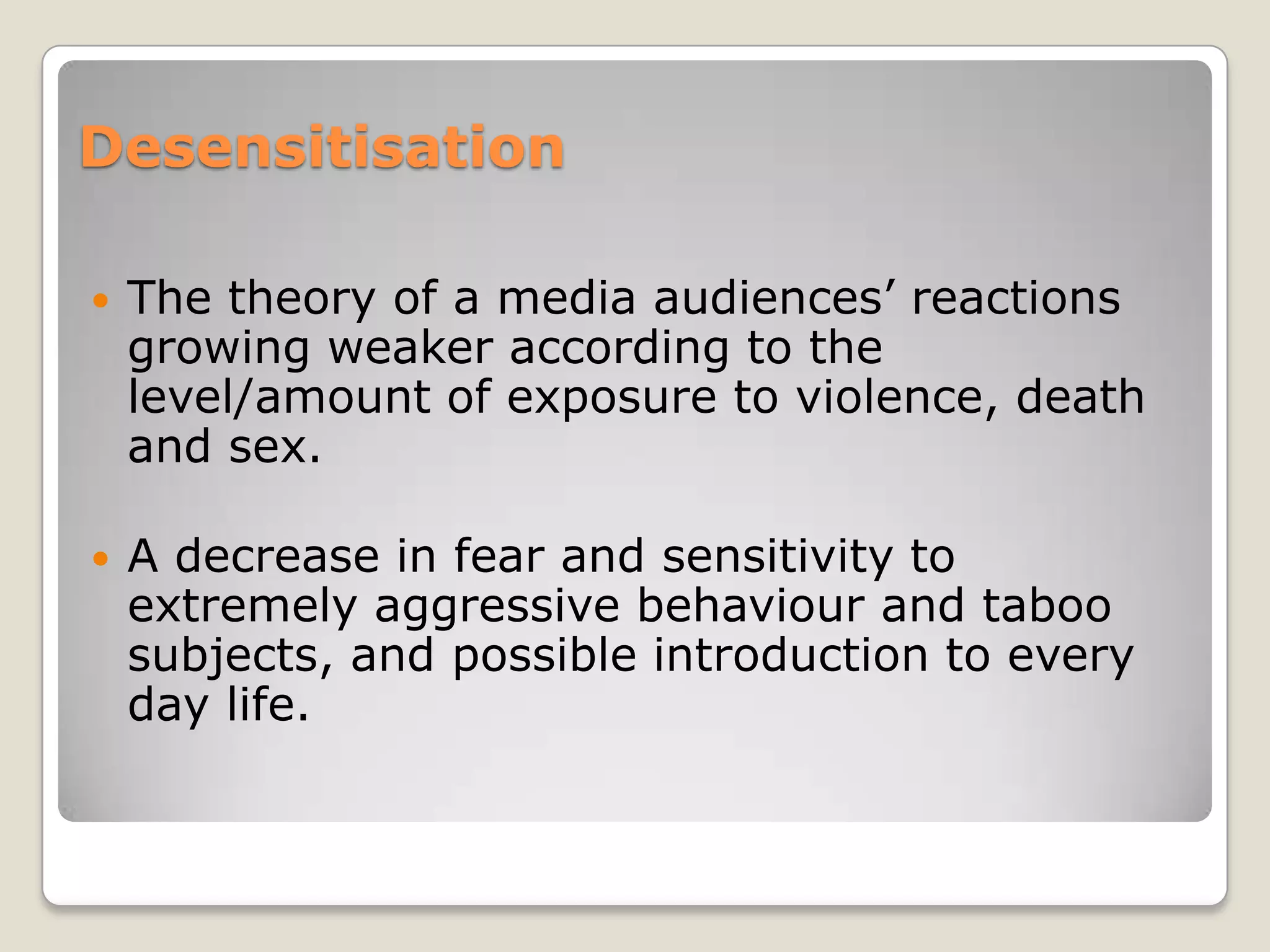 Desensitisation theory | PPTX