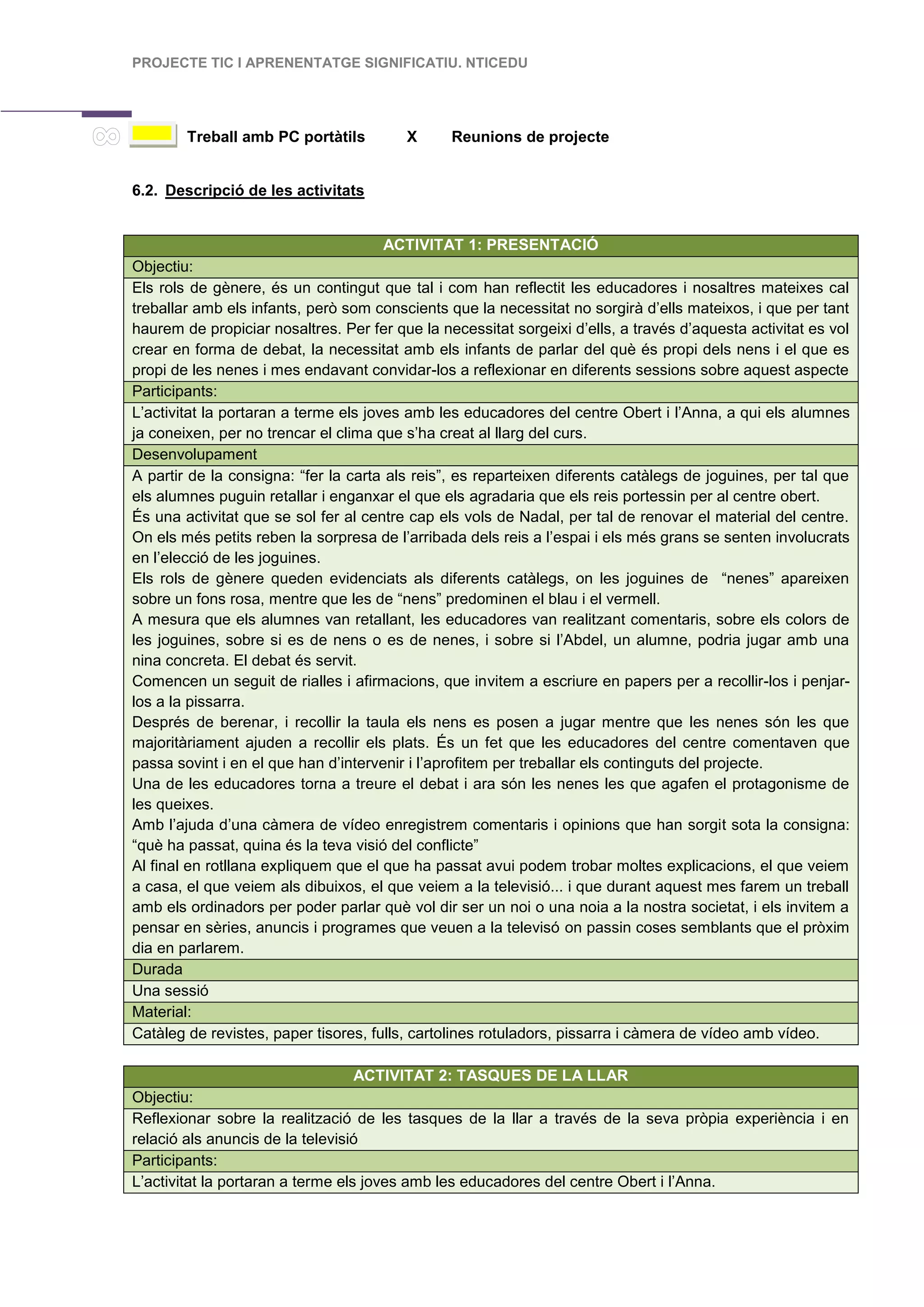 Desenvolupament del projecte | PDF
