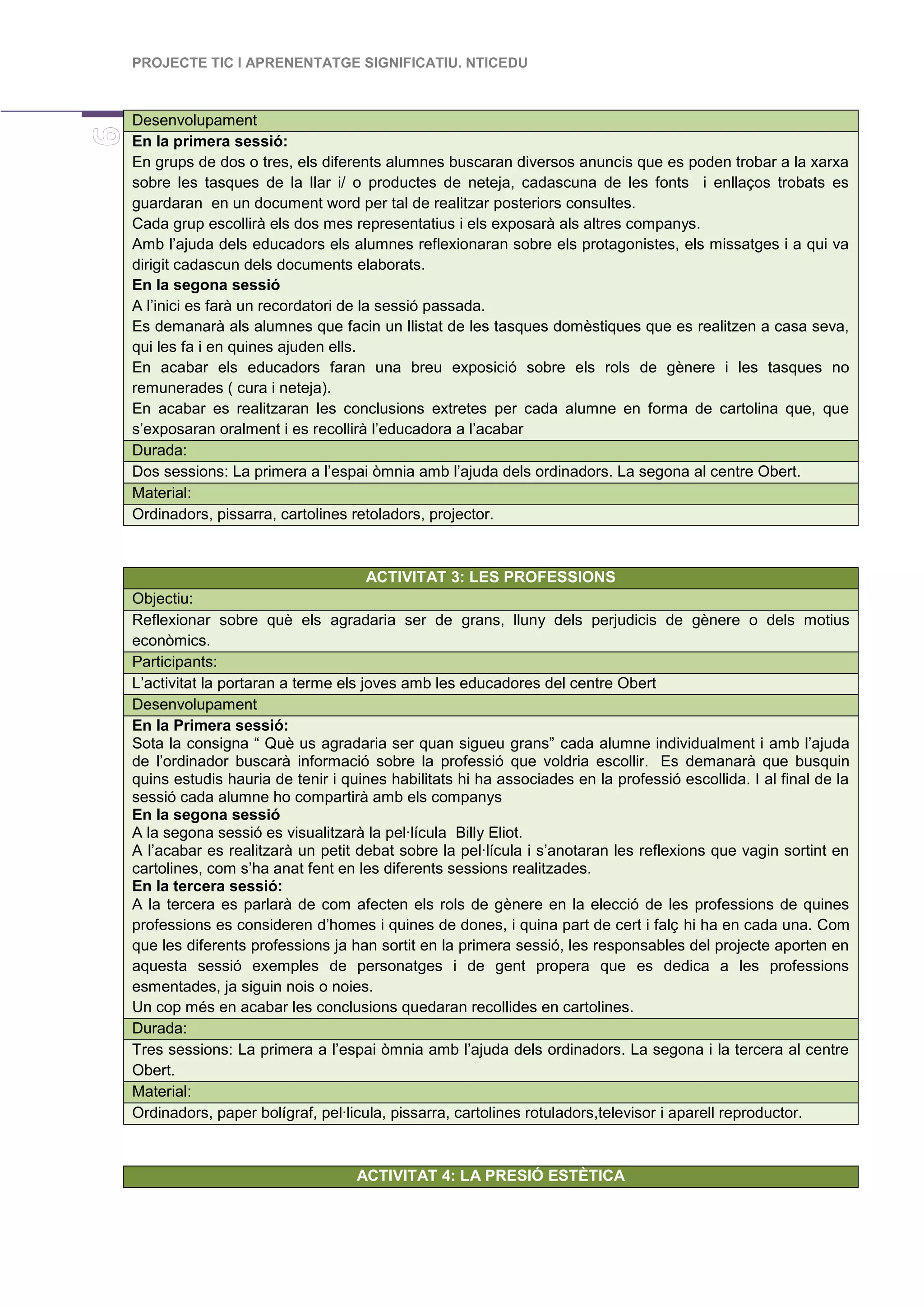 Desenvolupament del projecte | PDF
