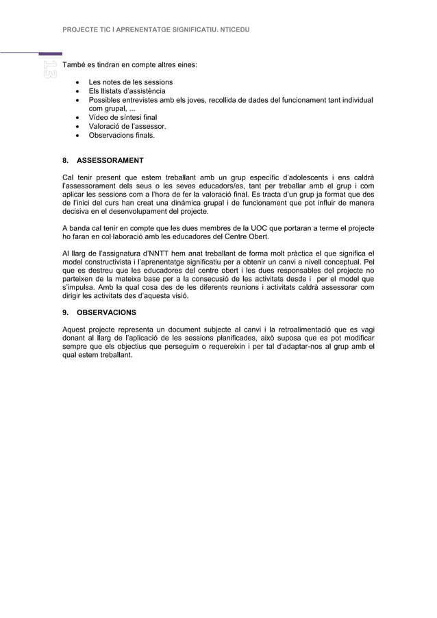 Desenvolupament del projecte | PDF