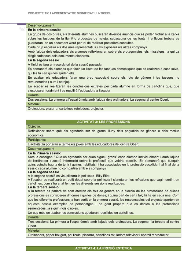 Desenvolupament del projecte | PDF
