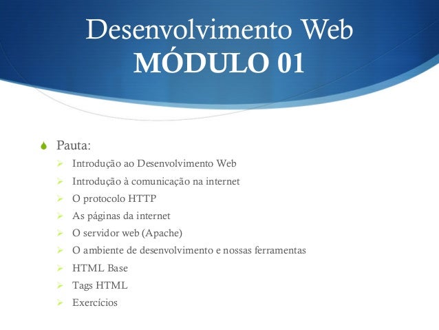 Curso De Desenvolvimento Web Módulo 01 Html