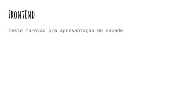Desenvolvimento Frontend E Backend De Uma Aplicação Web Ppt
