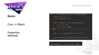 Deserialization vulnerabilities | PPT