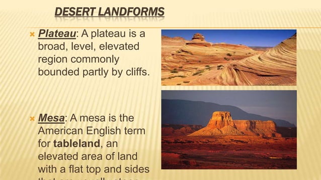 Desert, types of desert, land forms, dunes and types of dunes | PPTX