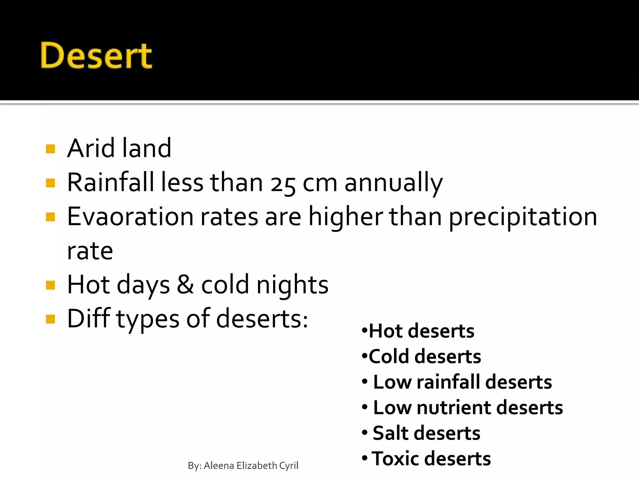 Deserts | PPT
