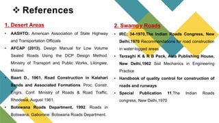Desert and swampy road construction | PPTX
