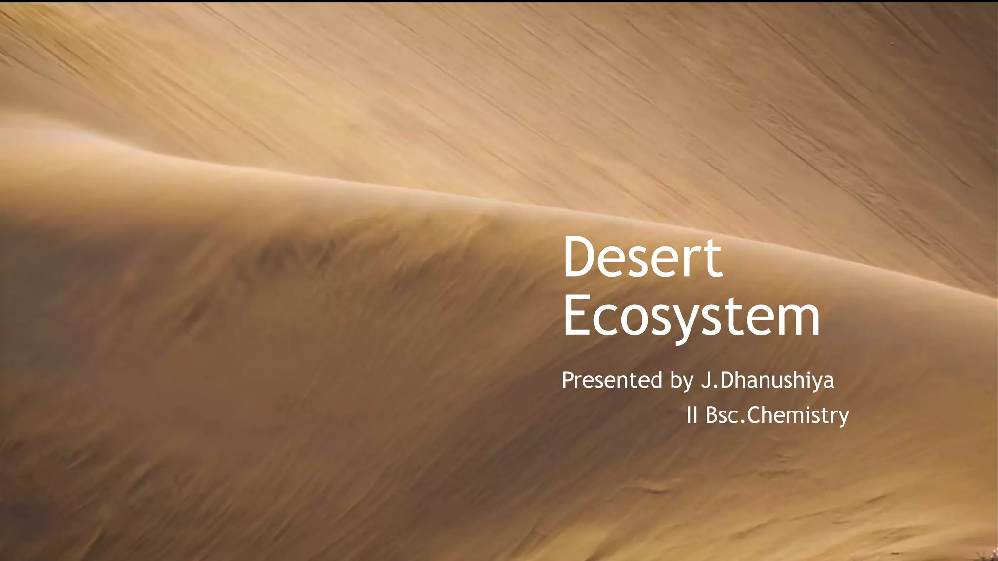 Desert ecosystem | PPT