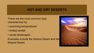 Desert ecosystem it's types , importance and adaptation of flora and fauna and deserts of ...