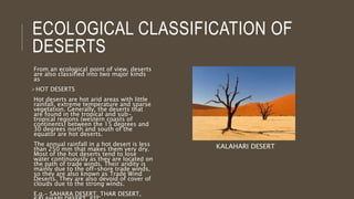 Desert ecosystem by manshi | PPTX