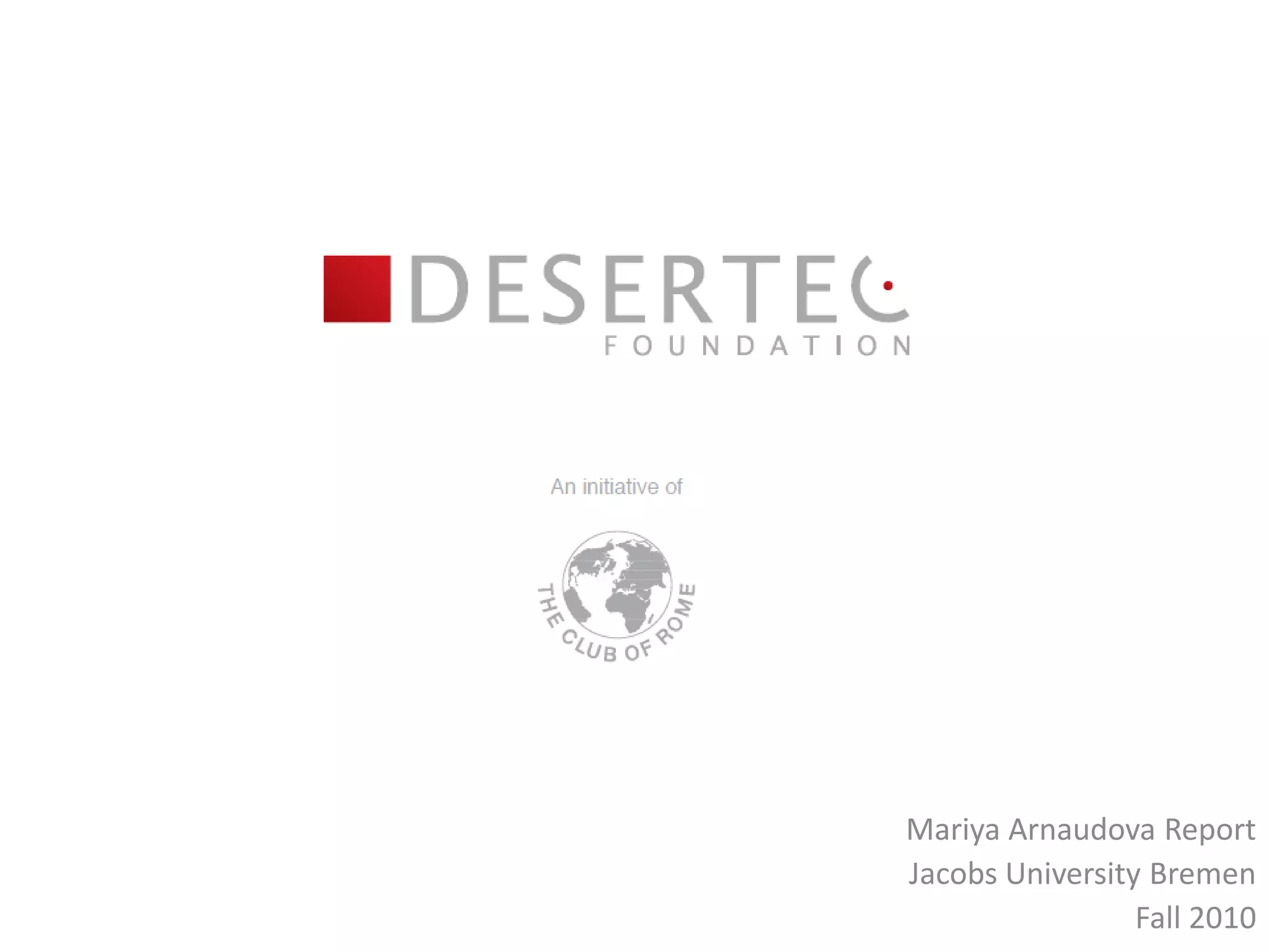 DESERTEC report | PPT