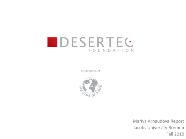 DESERTEC report | PPT