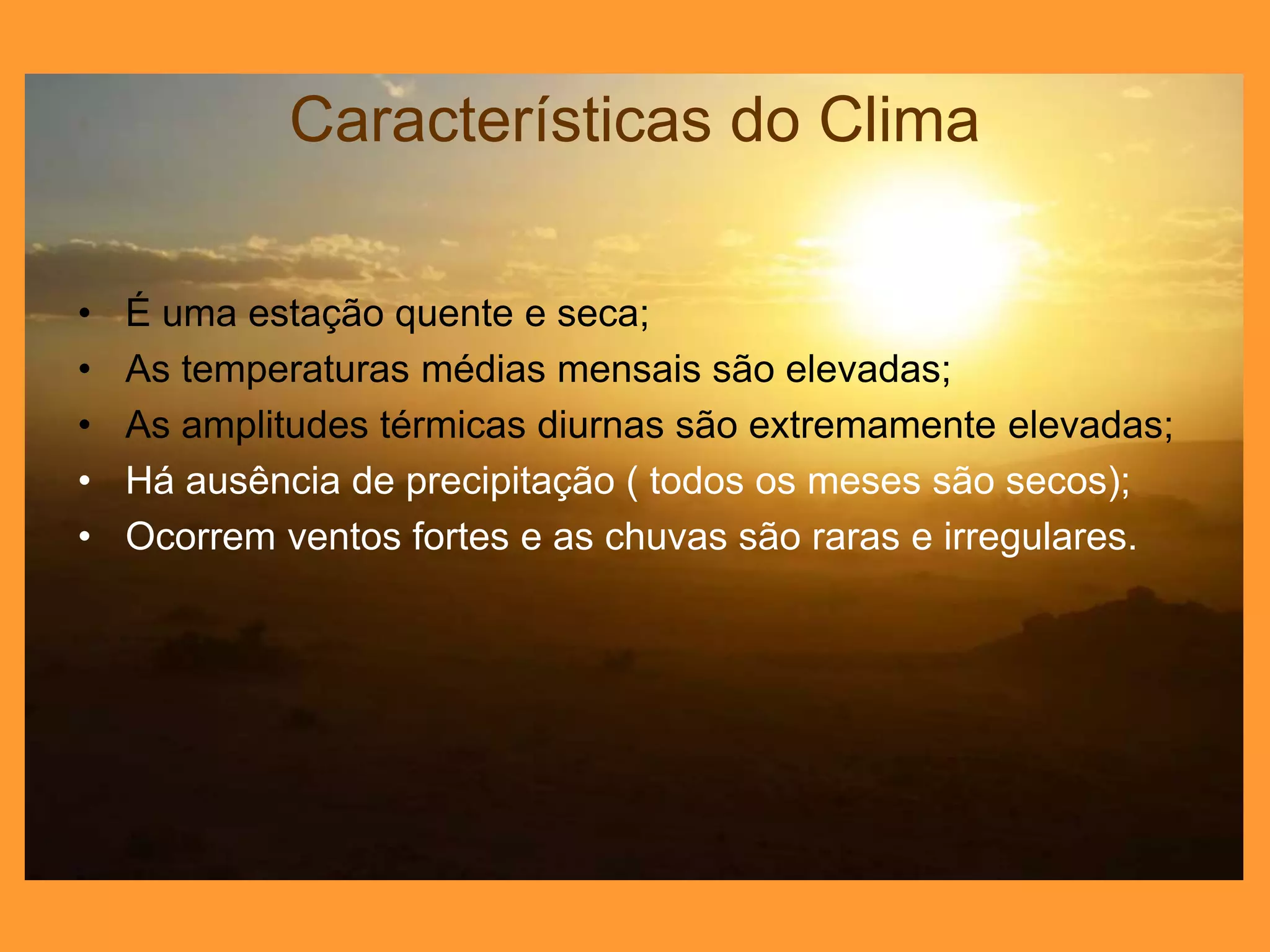Clima desértico quente | PPTX