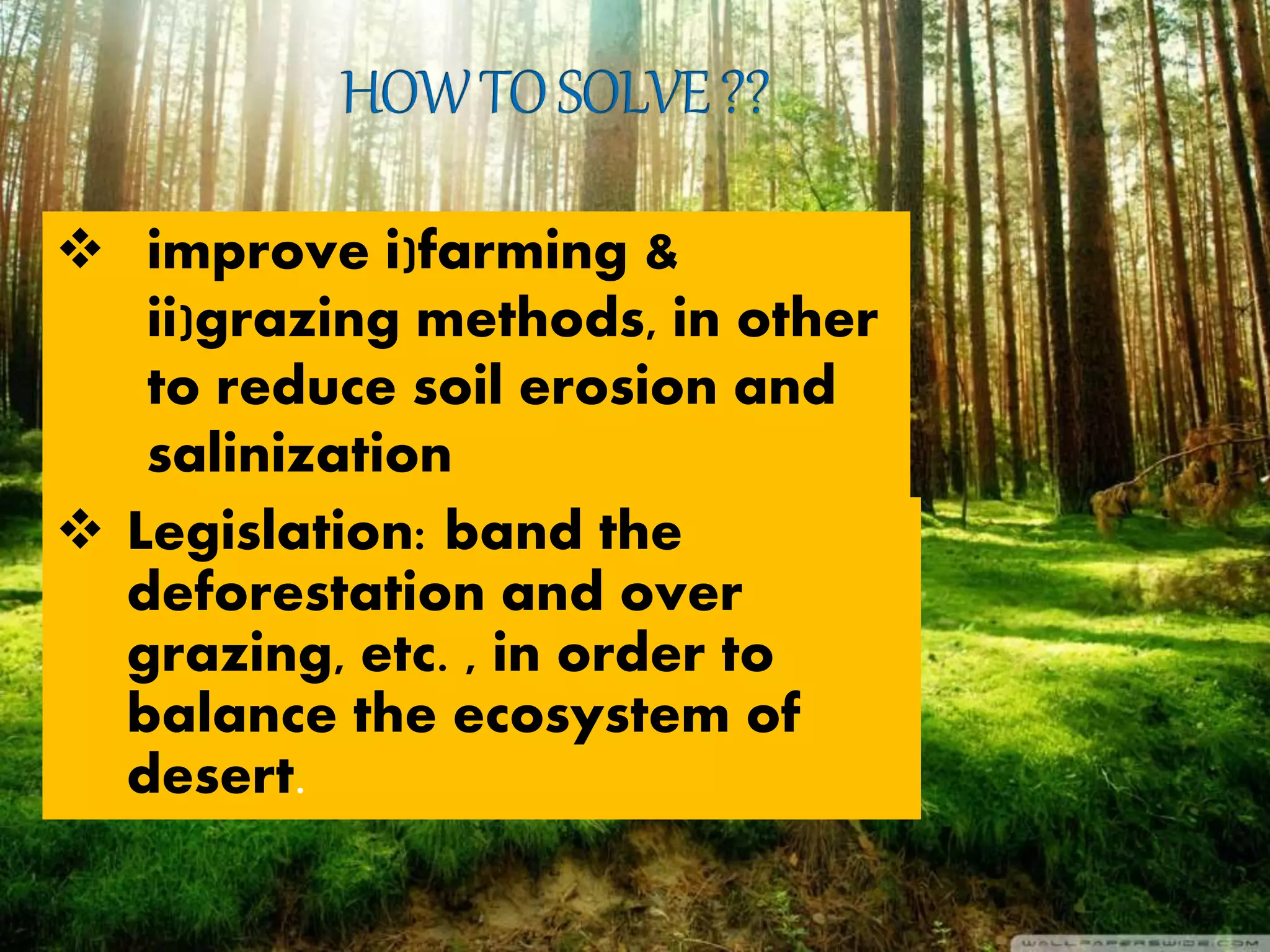 Desertification and drought | PPTX