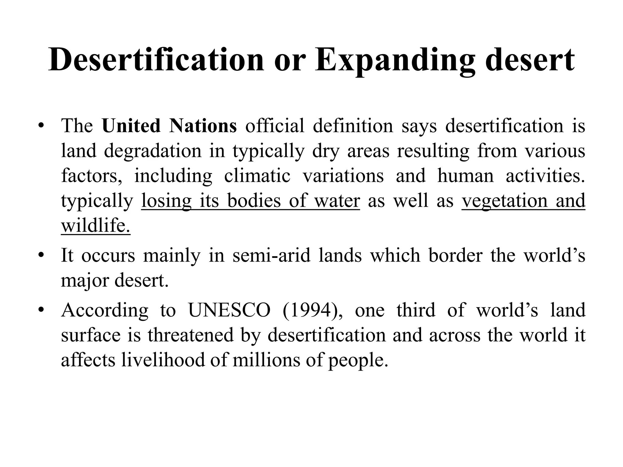Desertification: India and World | PPT