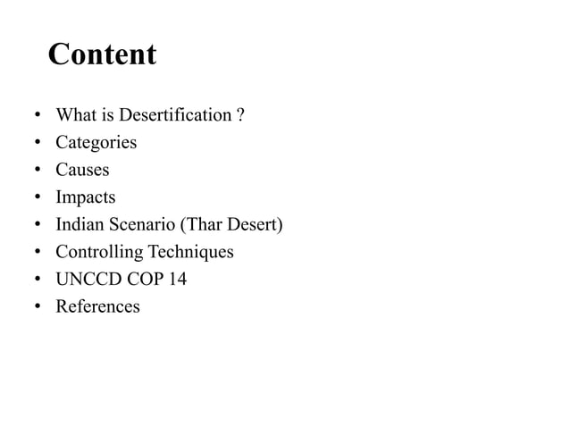 Desertification: India and World | PPT