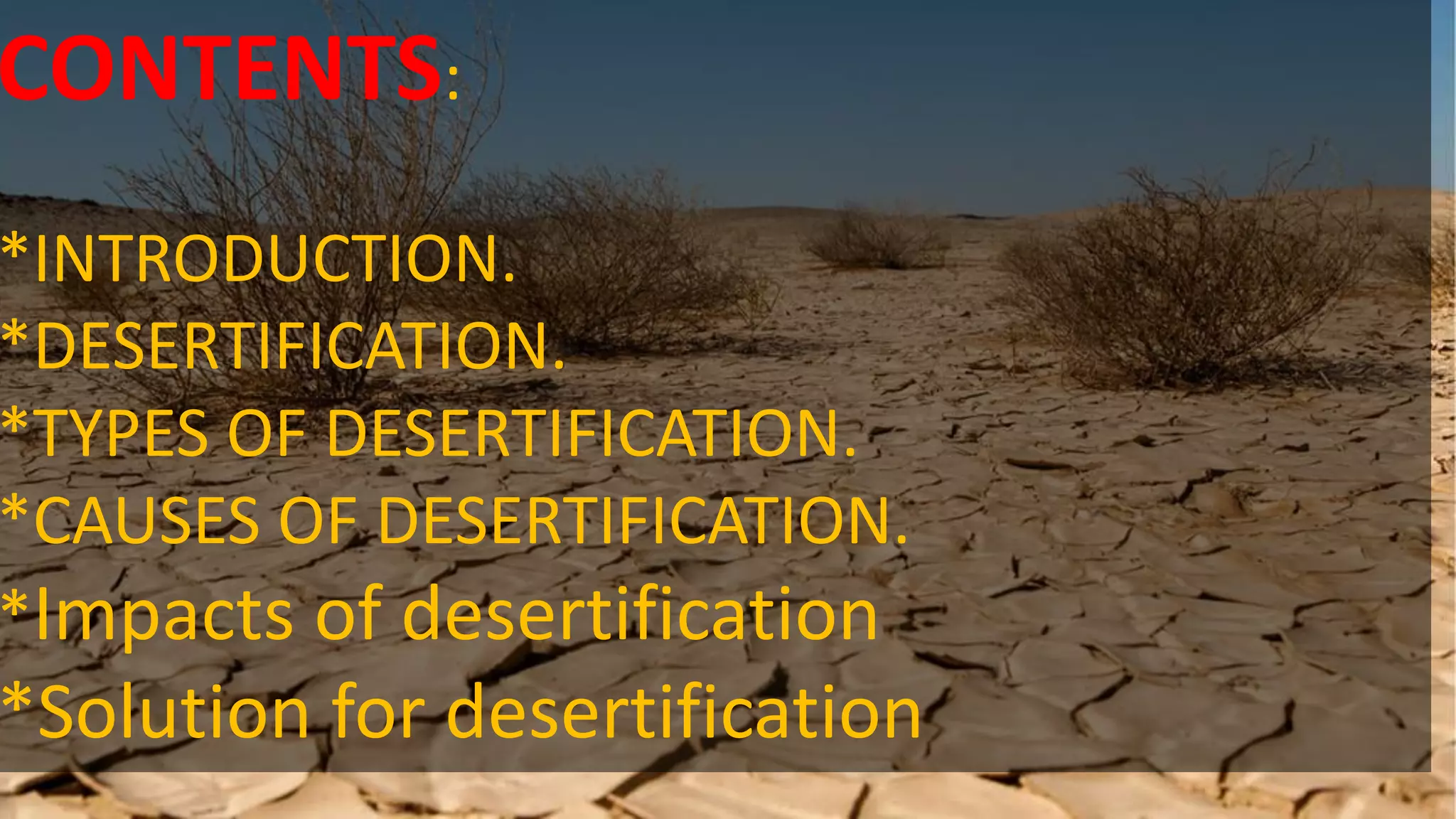 DESERTIFICATION_ SlideShare | PPTX