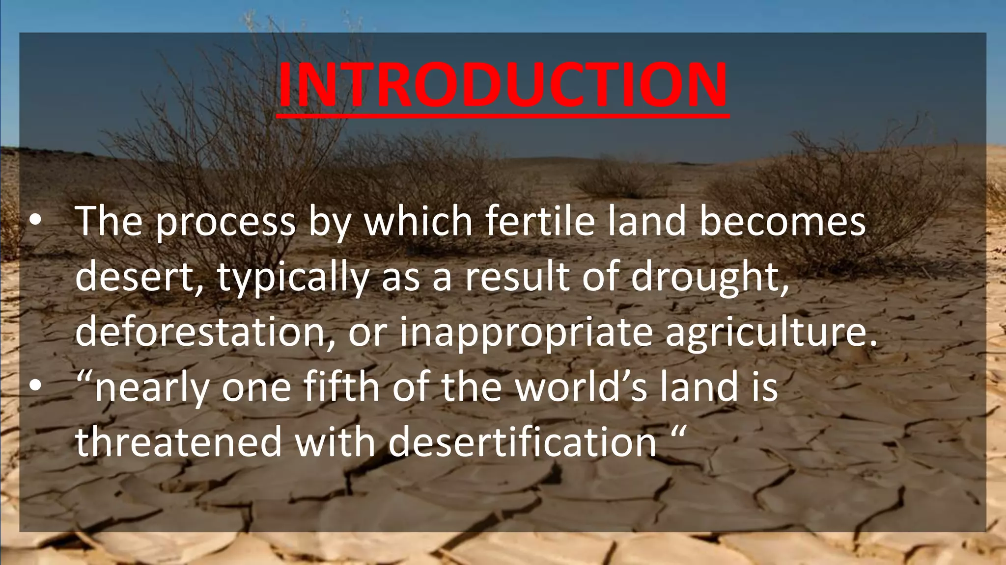 DESERTIFICATION_ SlideShare | PPTX