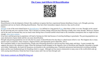Desertification Assignment | PDF