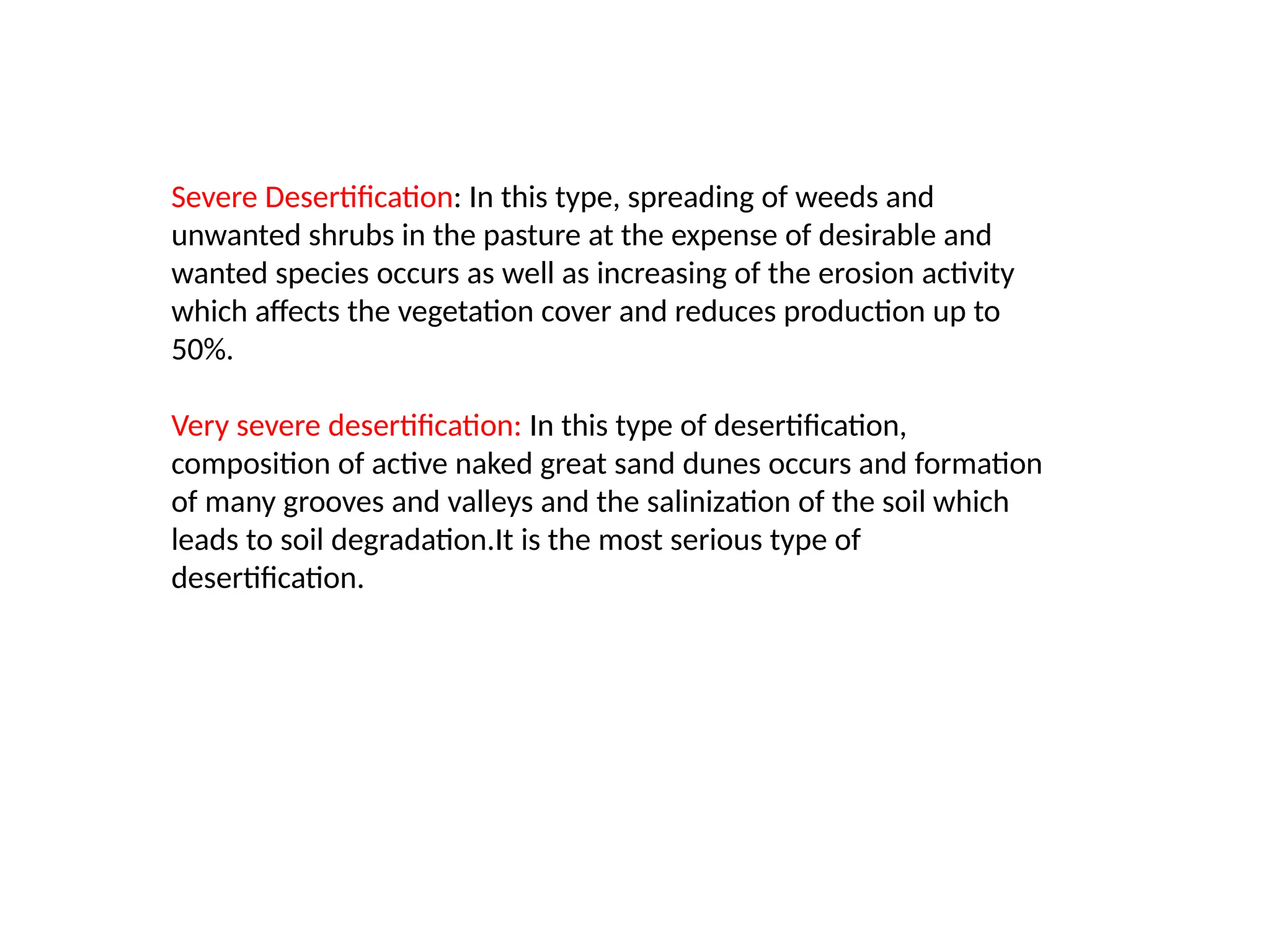 Desertification, definition and its effect | PPTX