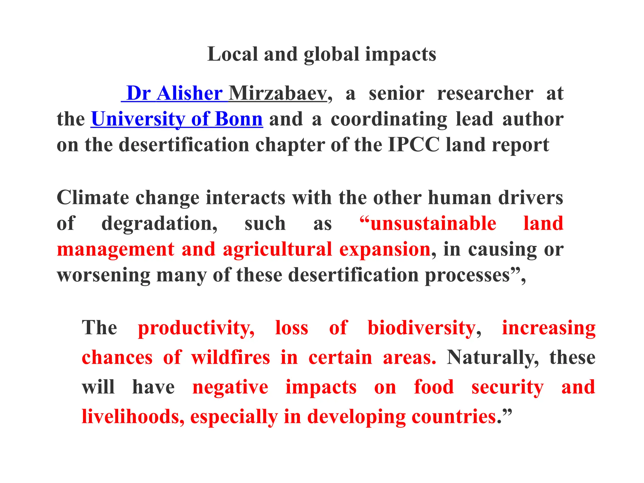 Desertification, definition and its effect | PPTX