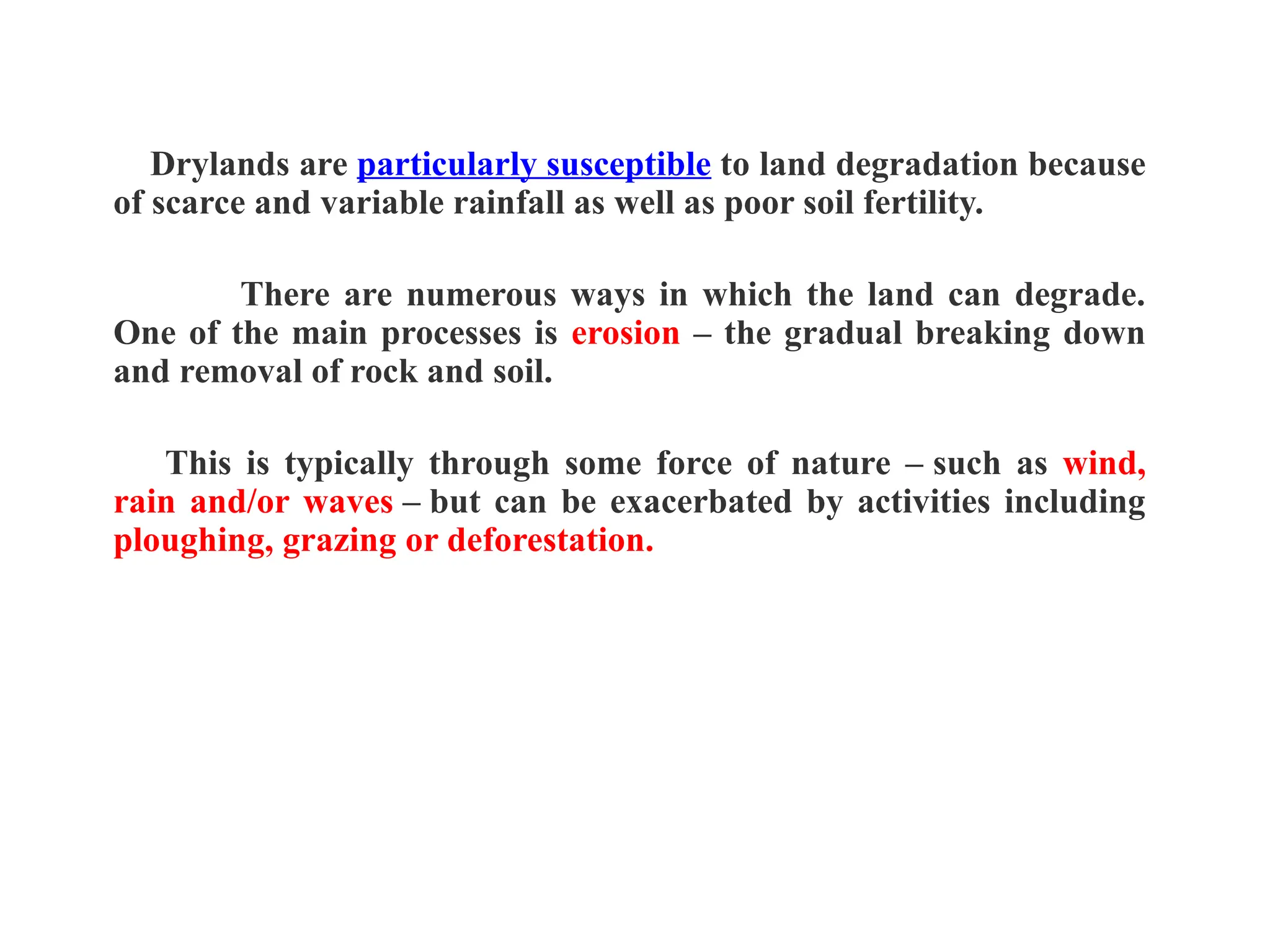 Desertification, definition and its effect | PPTX