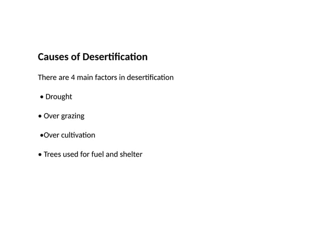Desertification, definition and its effect | PPTX | Agriculture ...