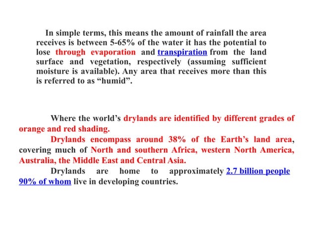 Desertification, definition and its effect | PPTX | Agriculture ...