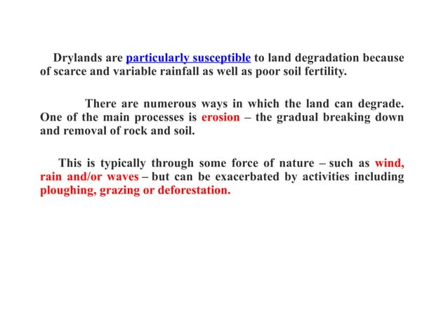 Desertification, definition and its effect | PPTX | Agriculture ...