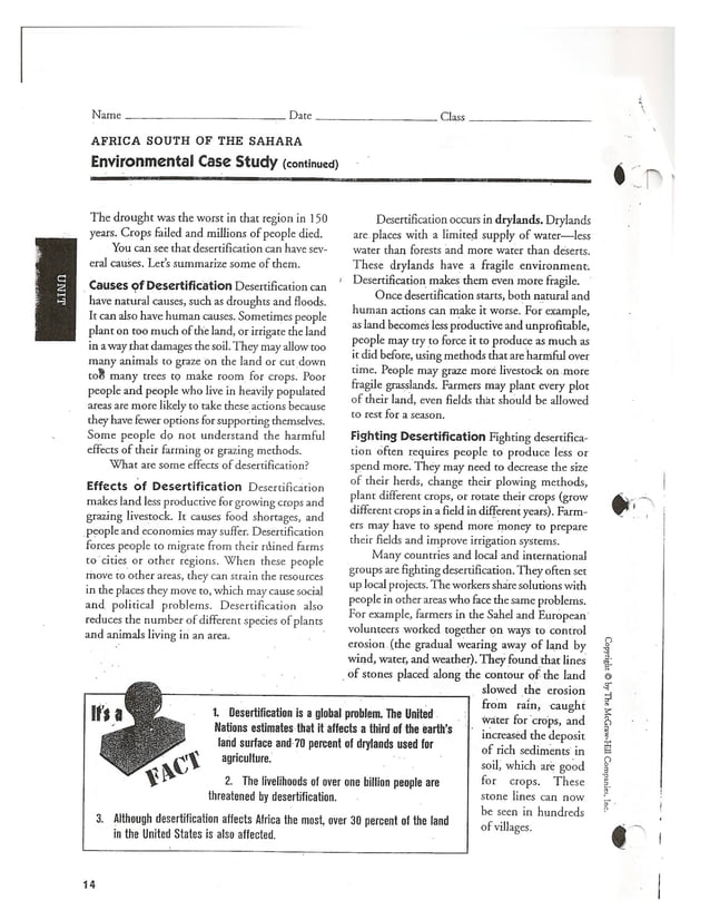 Desertification reading | DOC