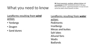 Desert landforms revision | PPTX